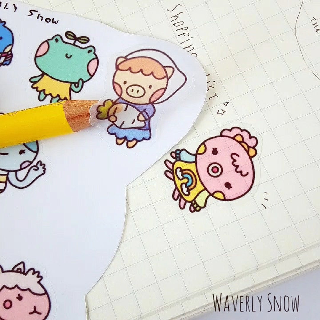 Kawaii Pals Sticker Sheet: Clear & Matte, Bullet Journal Stickers - Etsy