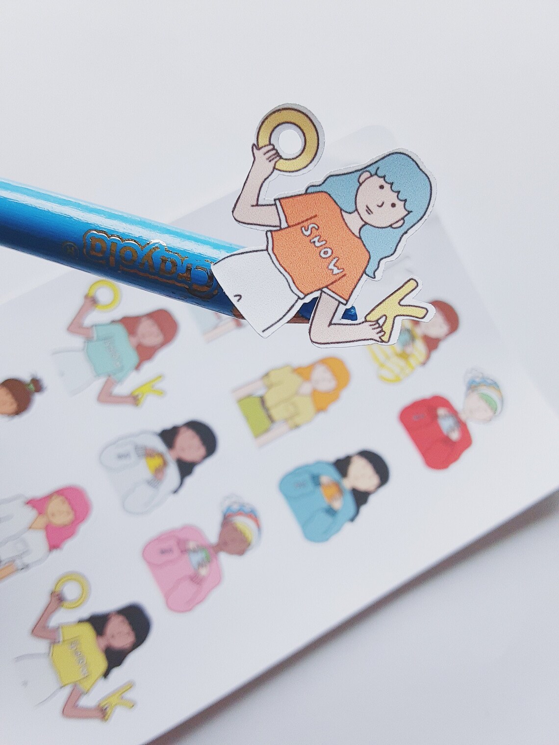 Girls Sticker Sheet. Cute Stickers.. Bullet Journal Stickers. - Etsy