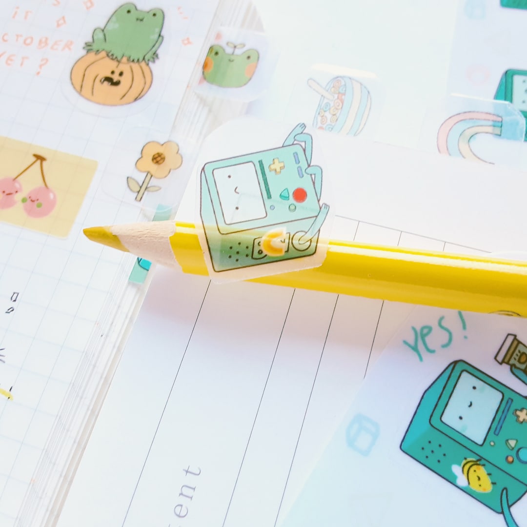 Boxy Gameboy Sticker Sheet. Waterproof Transparent / Matte White ...