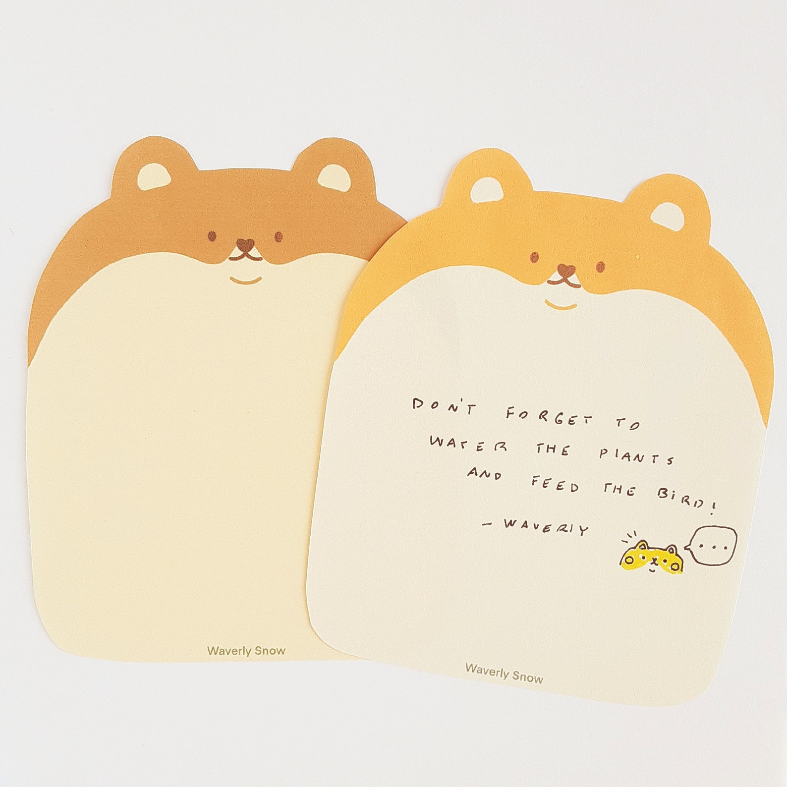 Bear Memo Pad. Cute Brown and Orange Bear Memo Pads. Reminder - Etsy