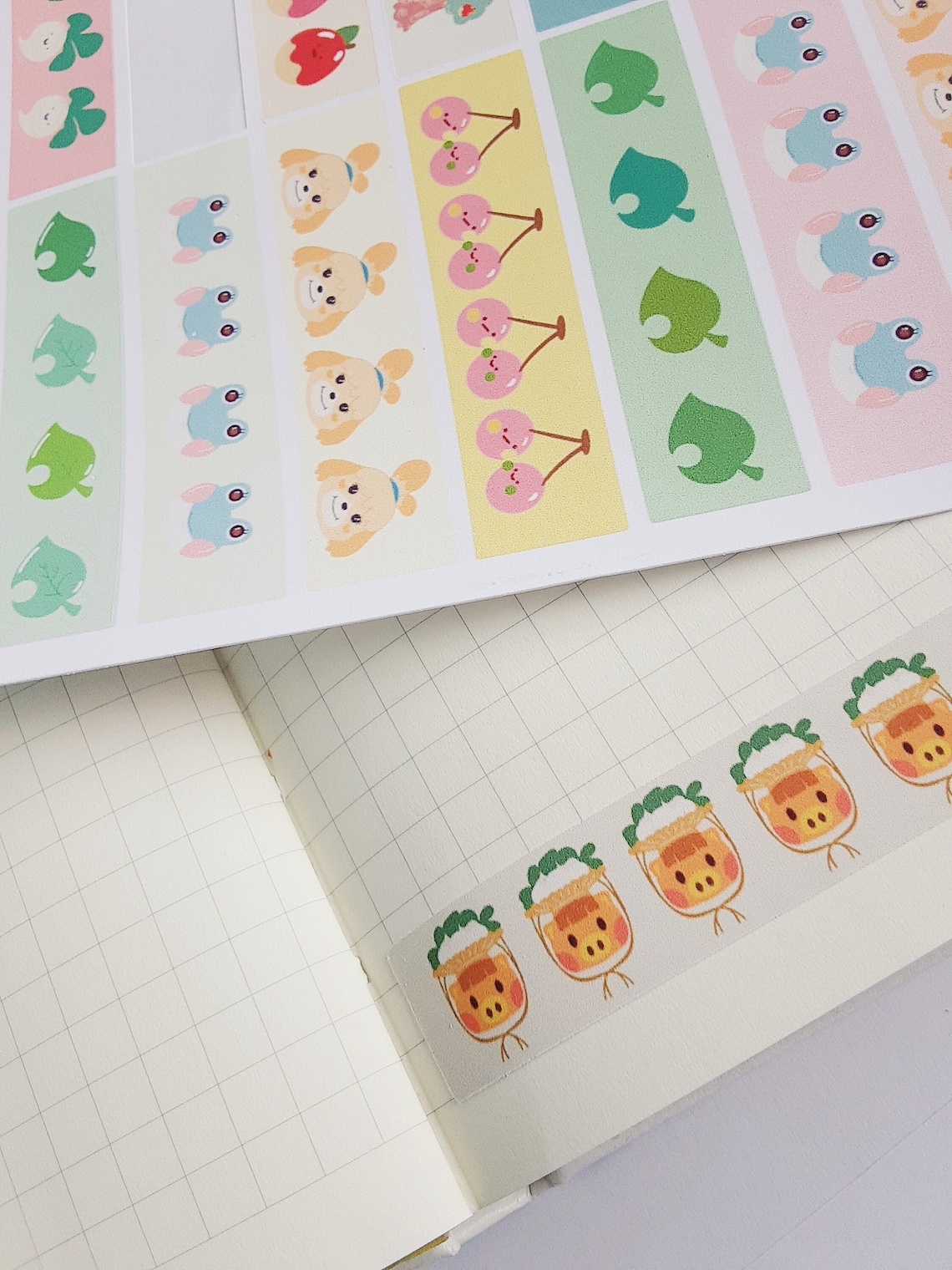 Washi Tape Sticker Sheet. Handmade Waterproof Stickers. Washi - Etsy UK