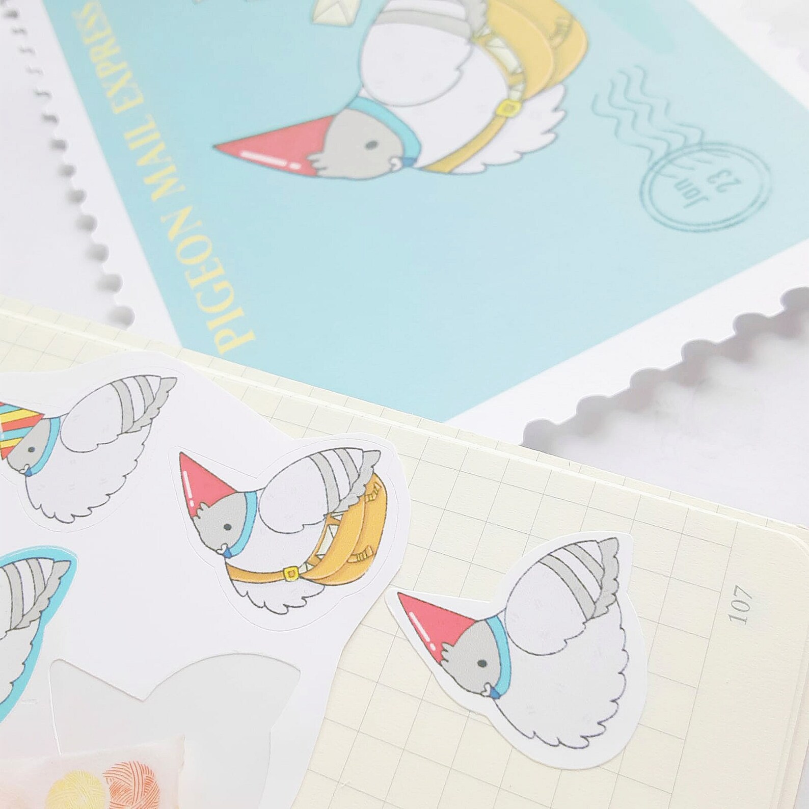 Cute Pigeon Sticker Sheet. Pigeon Mail Sticker. Cute Birthday - Etsy