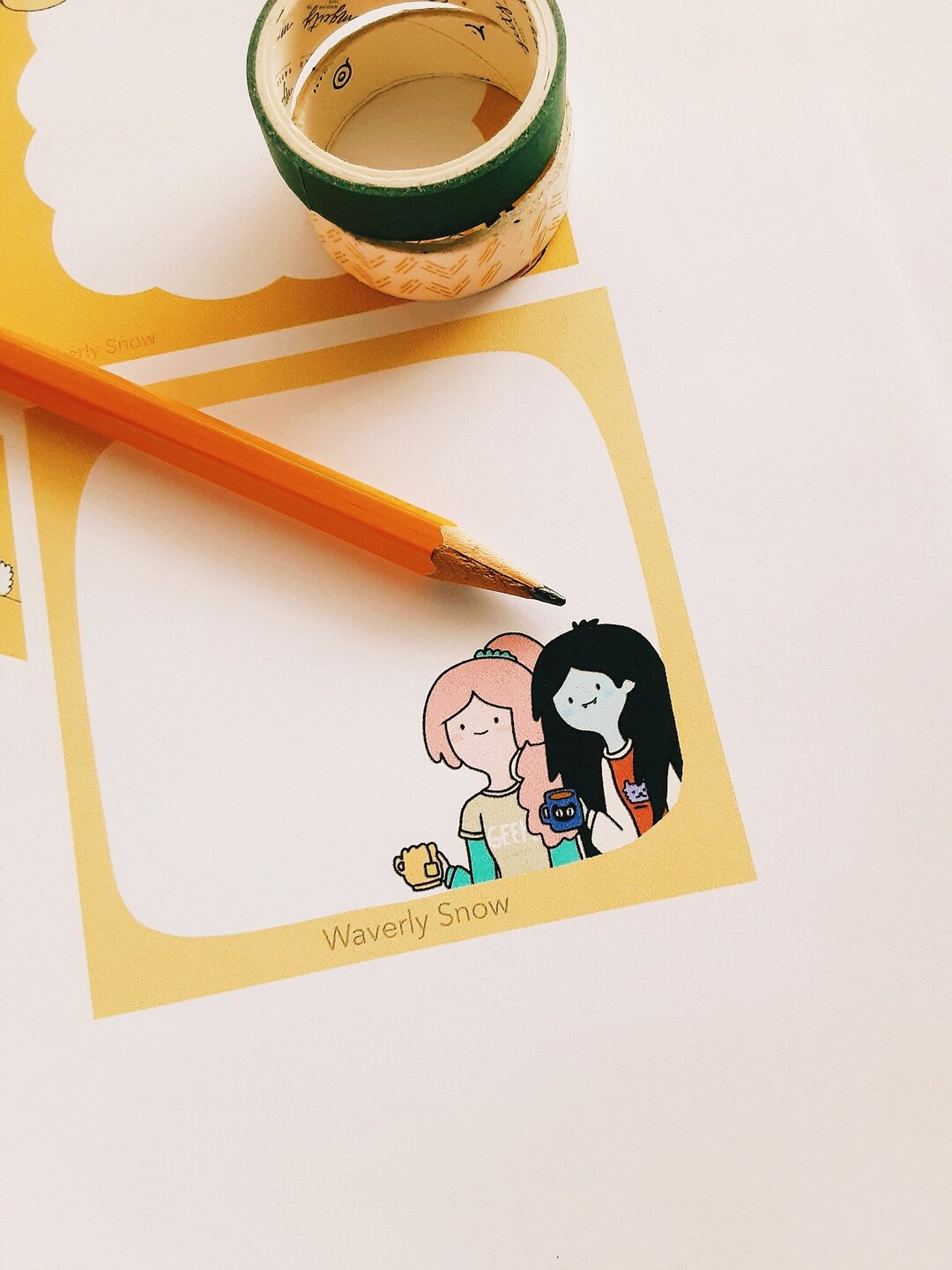 Cute BFF Memo Pad. Handmade Illustration. Cute Small Memo Pad. Best Friends, Memo Pad. Cute ...