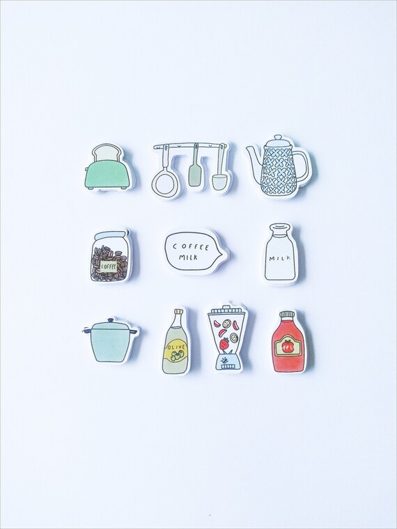Kitchen Sticker Pack. Bullet Journal Stickers. Cute Stickers | Etsy