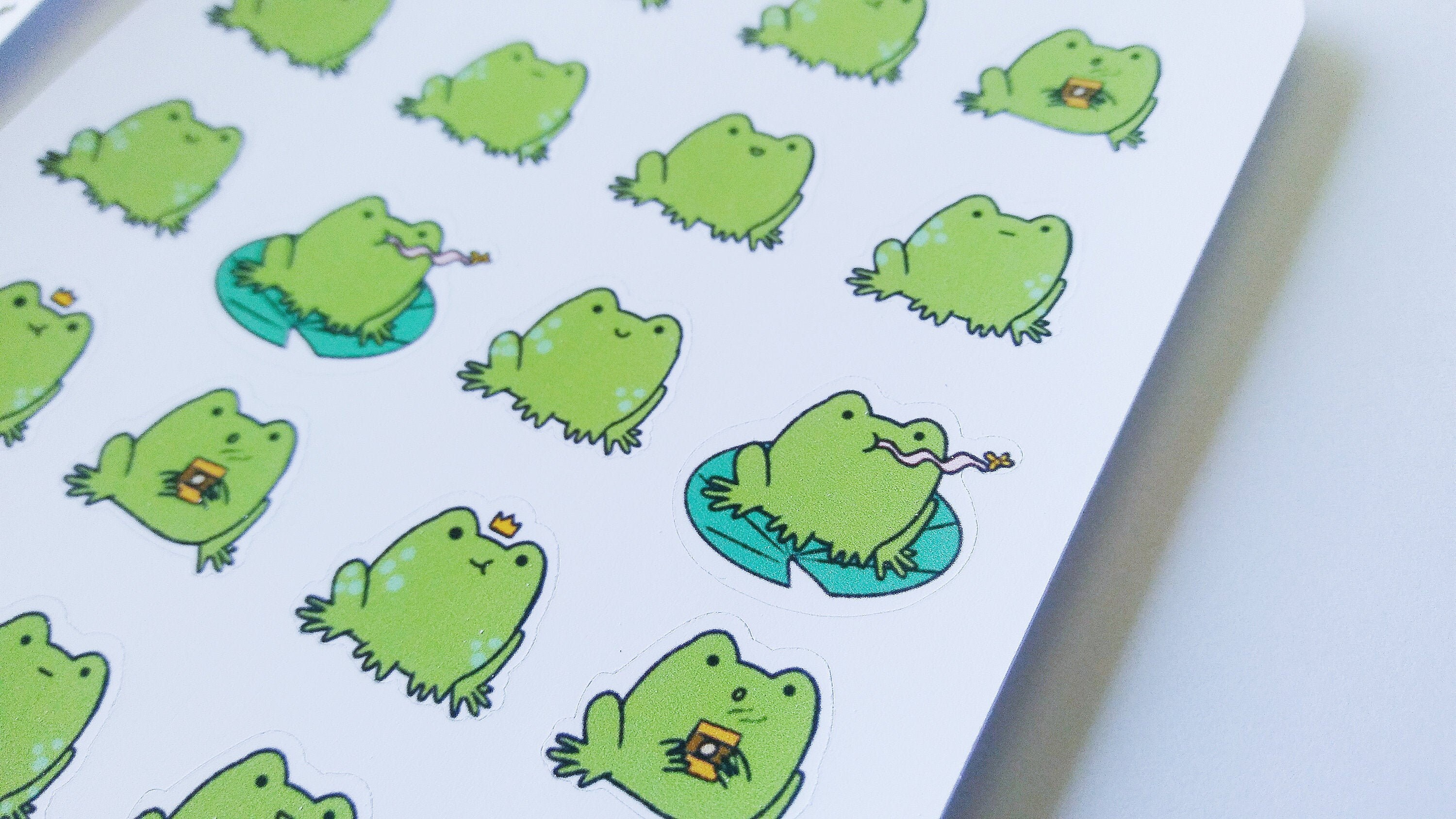 More styles available. Cute Frogs Stickers. Small Stickers. - Etsy Polska