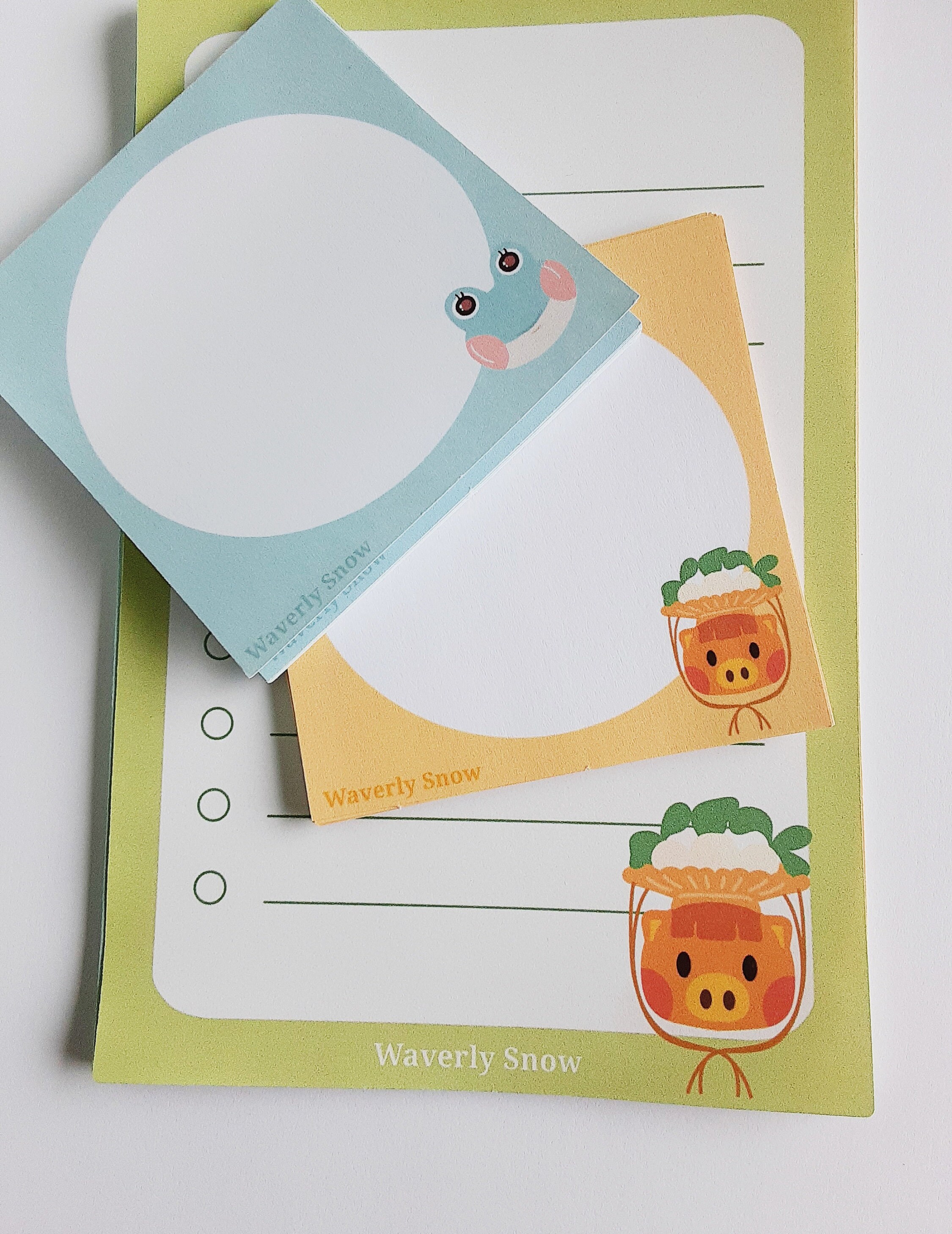 Different Styles Notepad memo pads. Handmade. Cute school | Etsy