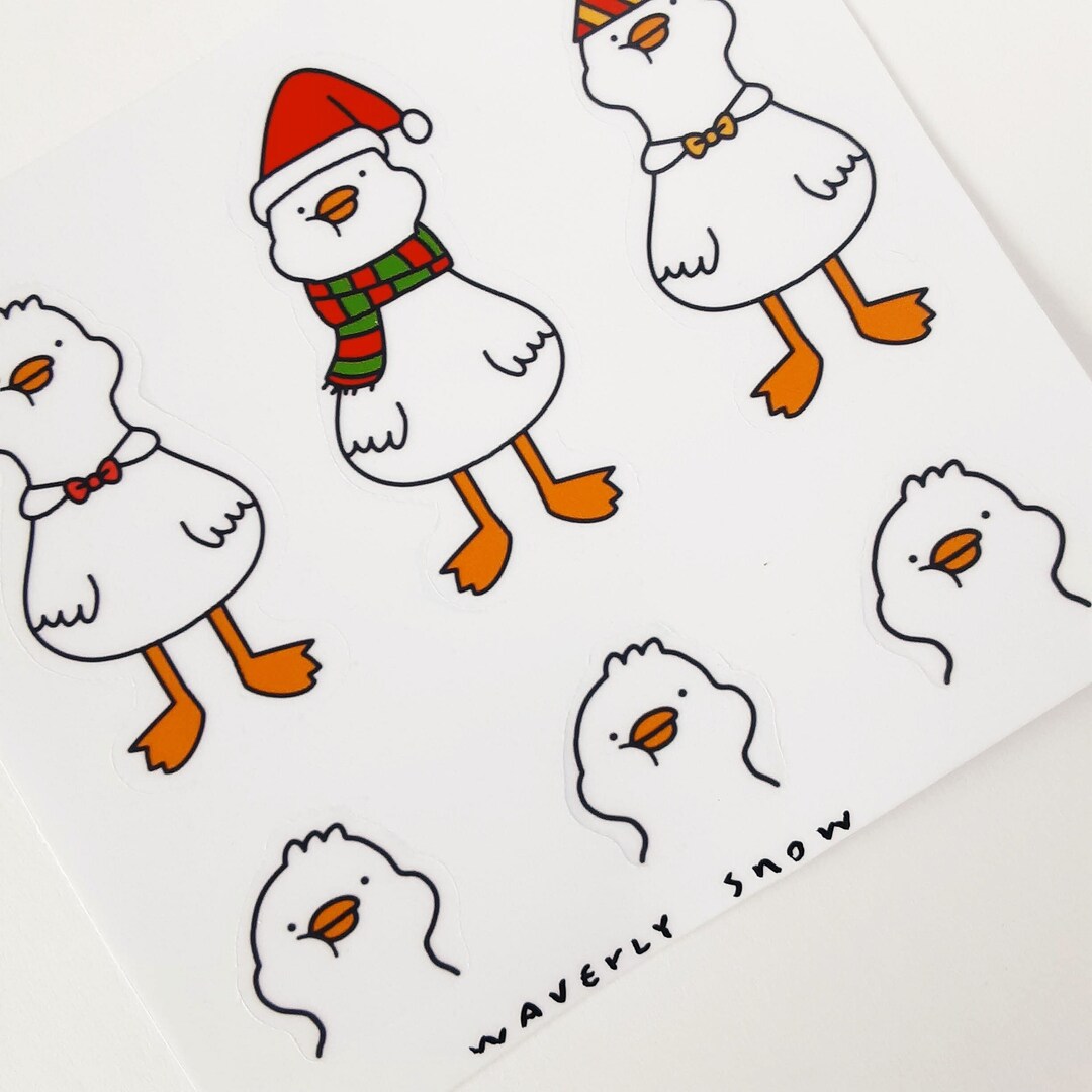 Chubby Ducks Sticker Sheet. Bullet Journal Stickers. Waterproof ...