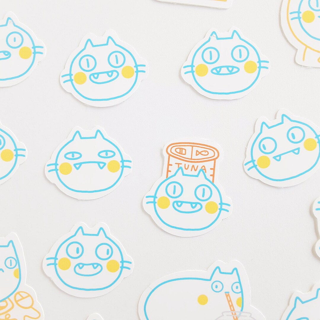 Felix the Cat Sticker Pack. Cute Waterproof Transparent / Matte White ...