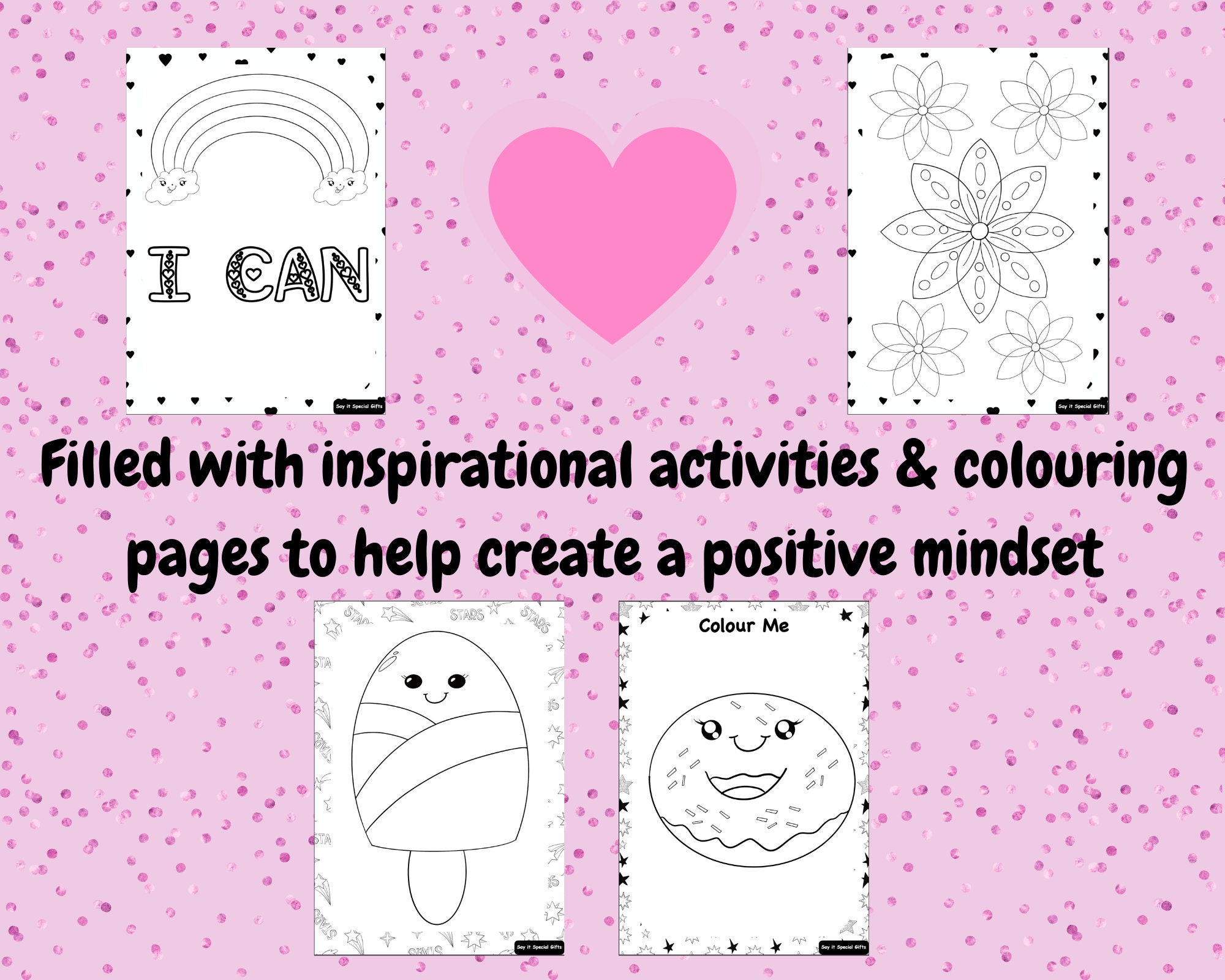 Kids Growth Mindset Gratitude Journal, Girls Digital PDF Download, A4 ...