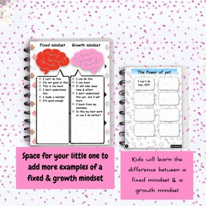 Kids Growth Mindset Gratitude Journal, Girls Digital PDF Download, A4 ...