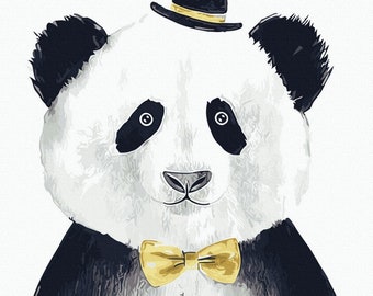 Panda Paint by Numbers - Etsy