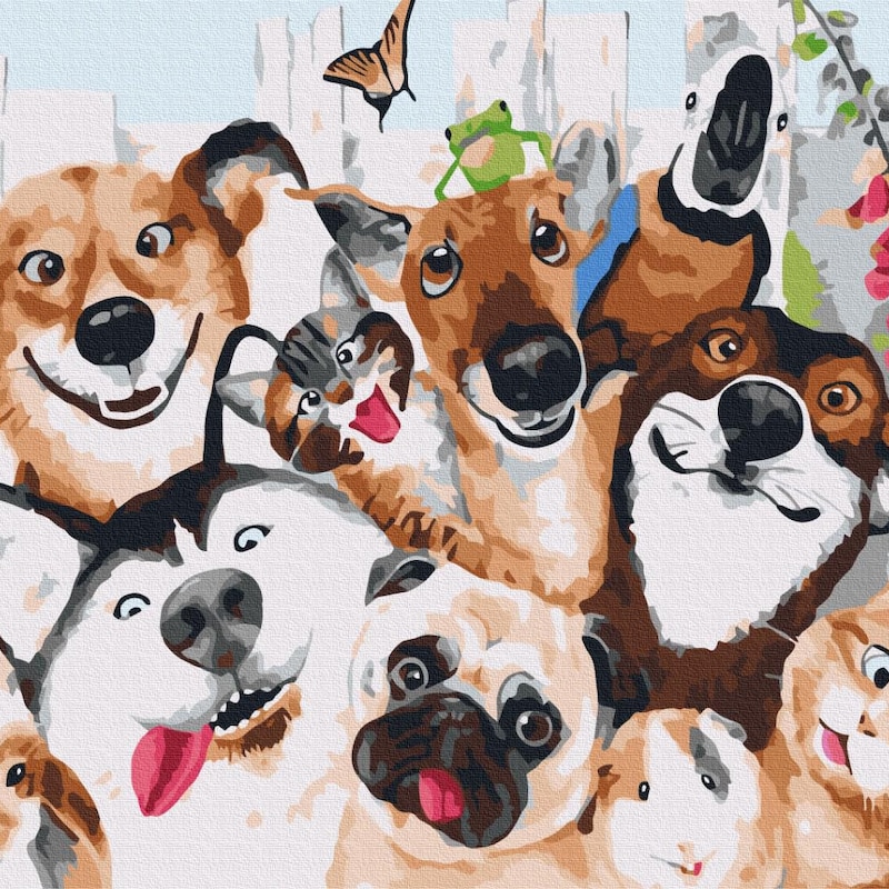 Paint by Number Dog - Etsy