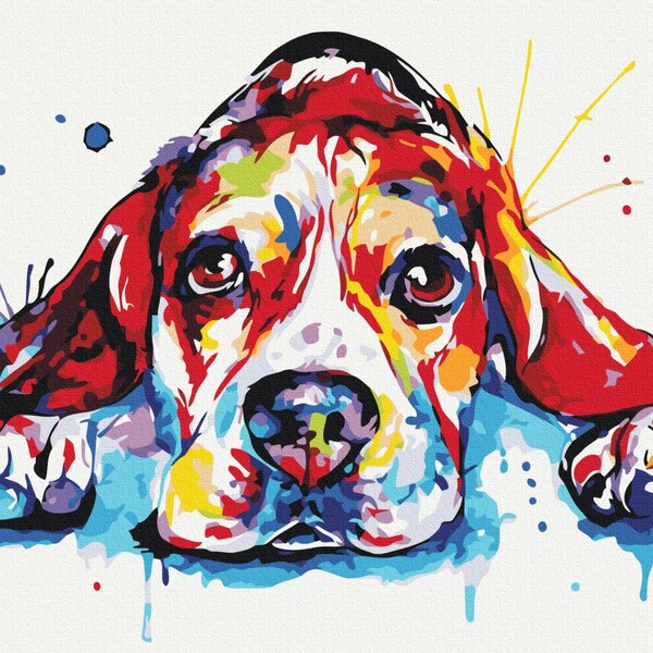 Paint by Number Dog - Etsy