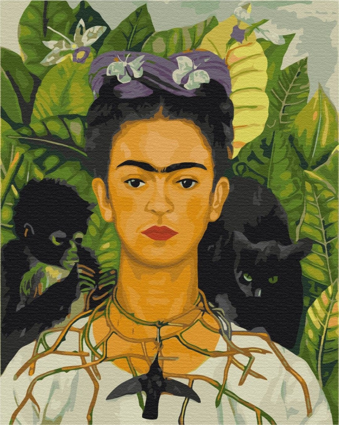 Frida Paint by Number, Frida Kahlos Painting, Frida Canvas Paint Kit ...