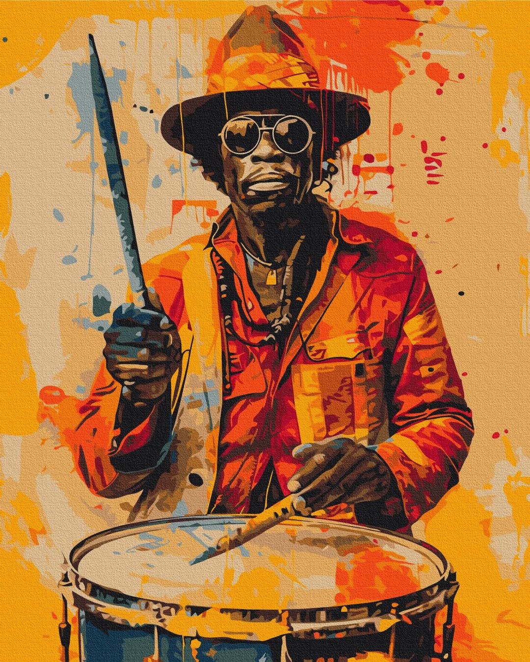 Reggae Drummer Paint by Number Kit – Modern Black Man Art - Etsy