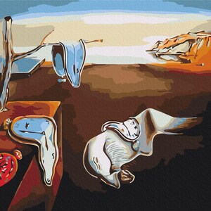 Framed Salvador Dali 'persistence of Memory' Paint by Number Kit - Etsy