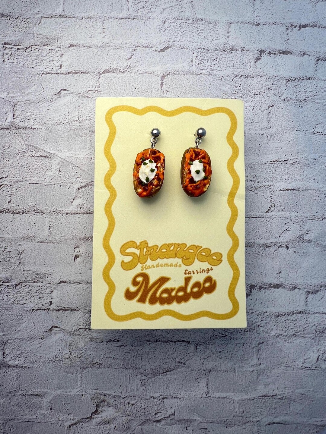 Loaded Baked Potato | Hoops | Polymer Clay | Made to Order - Etsy