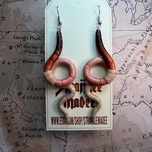 Earthworm Earrings | Polymer Clay | Made to Order - Etsy