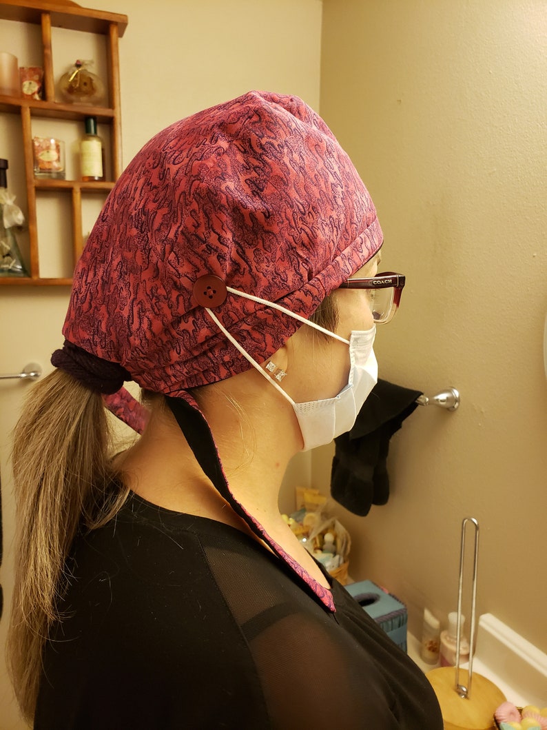 Surgical Caps/buttons for Ear, Chemo Cap, Scrub Hat, Nurse Cap, Men's ...