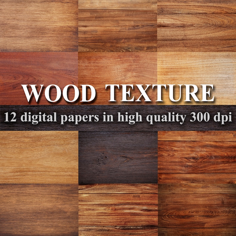 WOOD TEXTURE, Wood Digital Paper, Wood Backdrop, Rustic Wood Paper ...