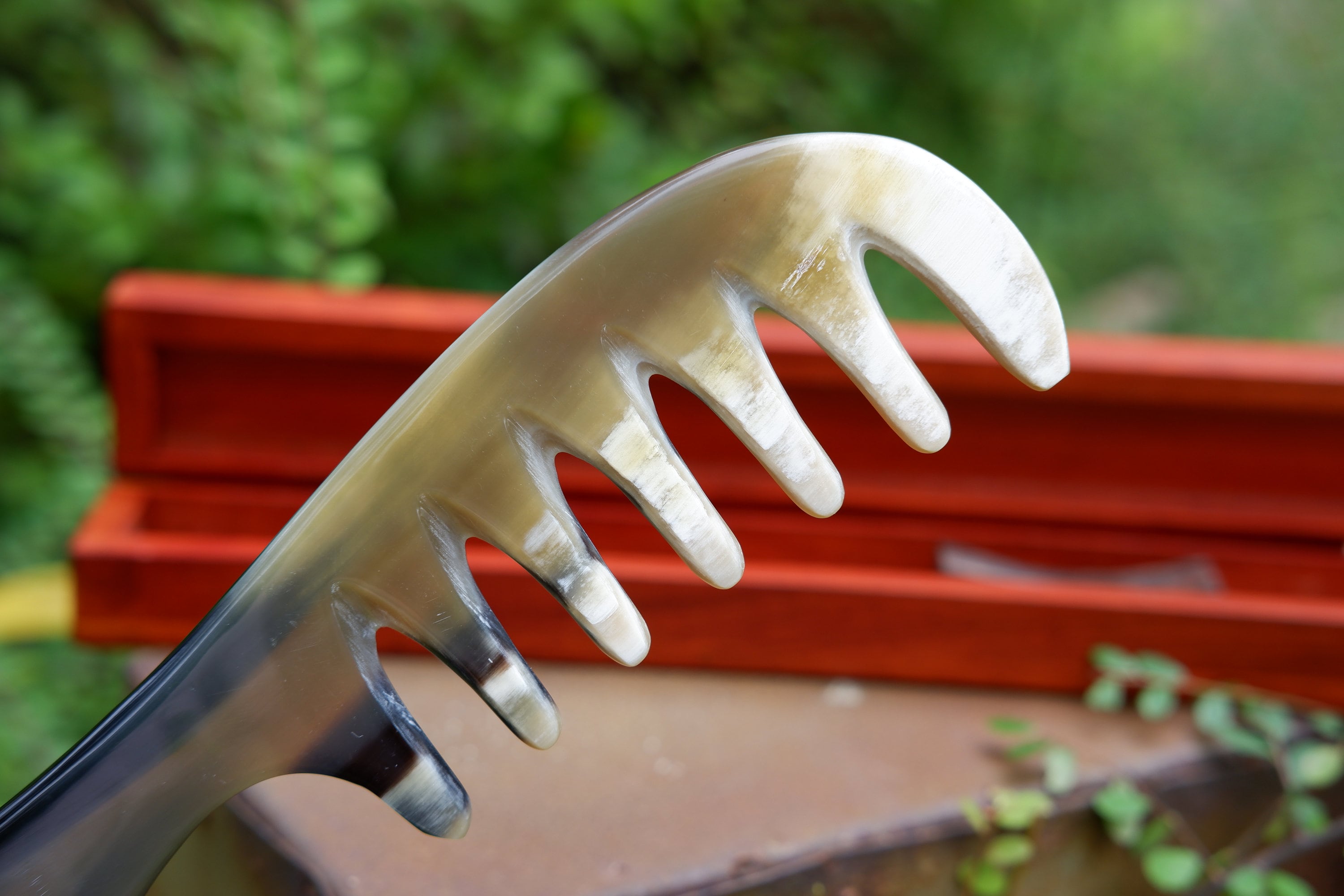 Personalized Wide Tooth Genuine Pocket Buffalo Horn Comb, Anti Static ...