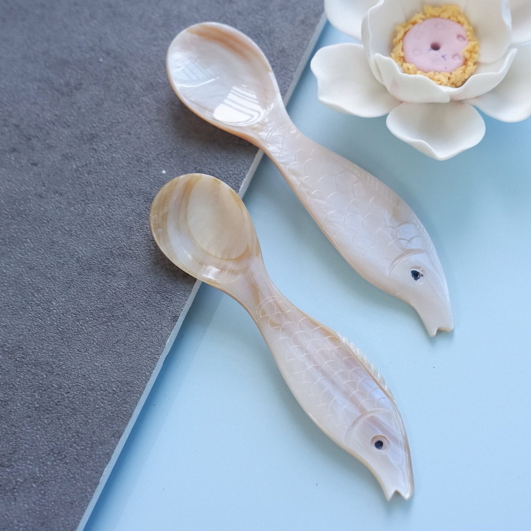 Handmade Mother of Pearl Caviar Spoon, Personalized Fish Caviar Spoon ...