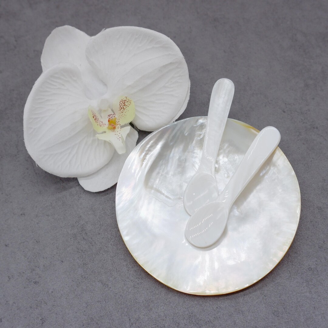 Mother of Pearl Round Plate Without Trim, Delicate Elegant Caviar Dish ...