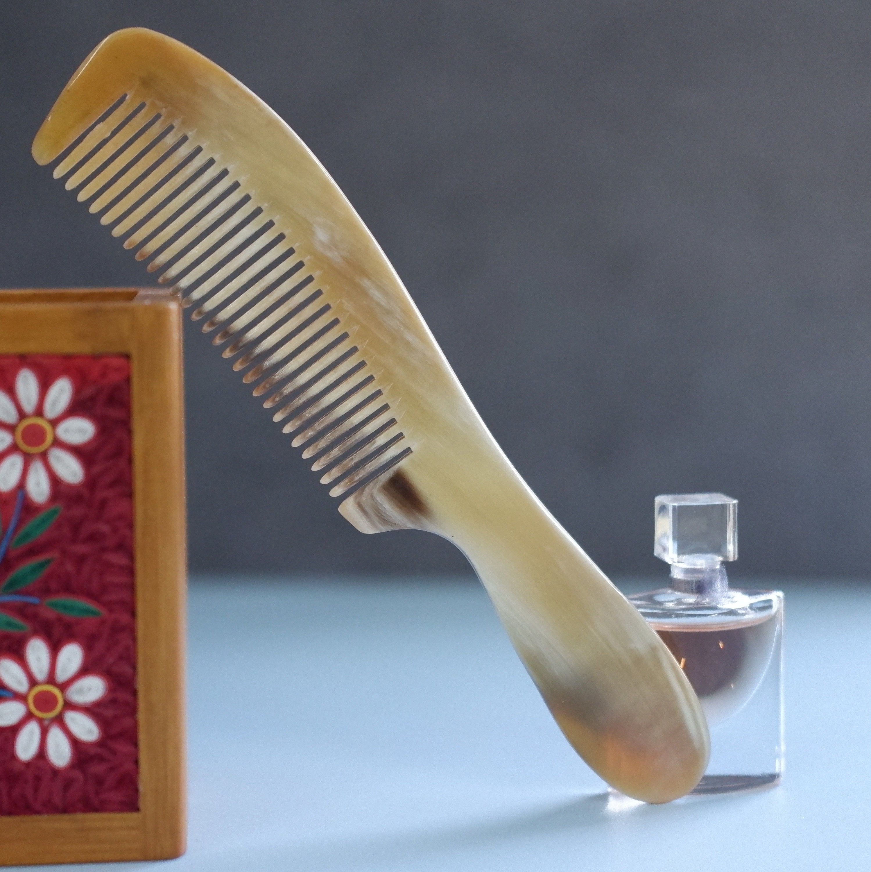 Personalized Genuine Luxury Buffalo Horn Comb, Anti Static and Massage ...