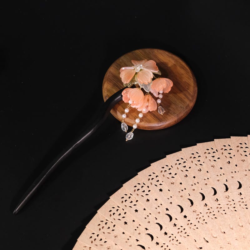 Hair Fork Peach - Etsy UK