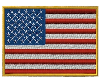 American Flag Machine Embroidery Design, USA Flag Embroidery, US Flag ...
