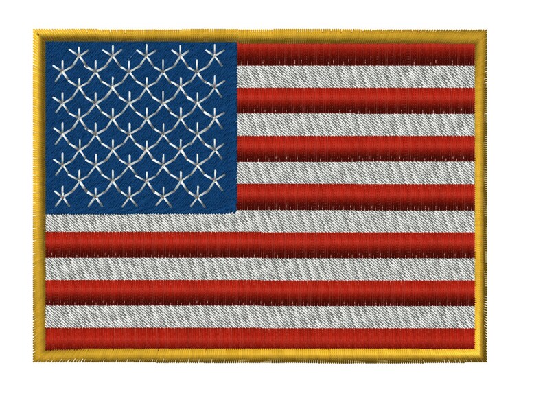 American Flag Machine Embroidery Design, USA Flag Embroidery, US Flag ...