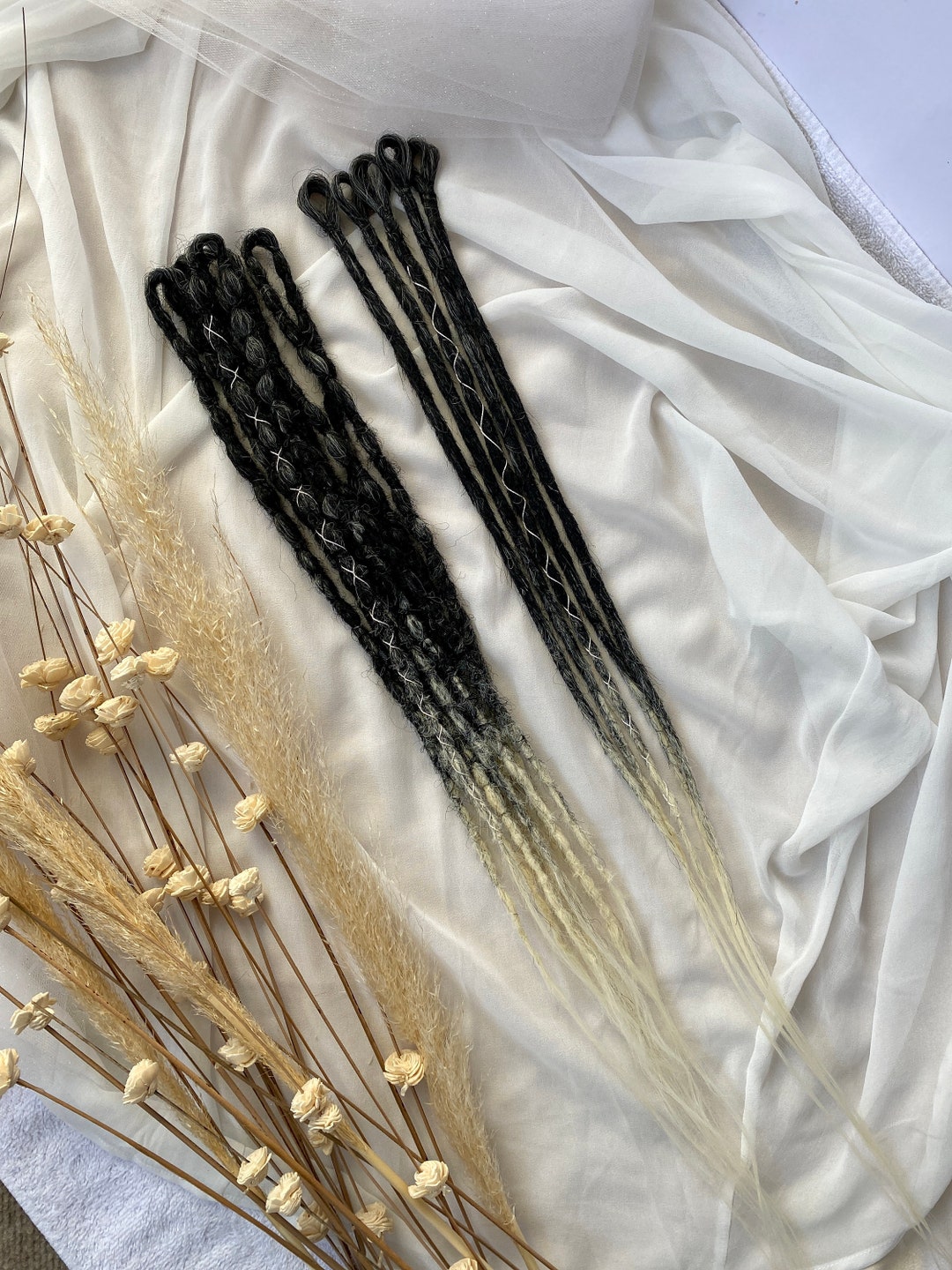 Synthetic Dreads Double Ended or Single Ended Full Set Fake Ombre ...