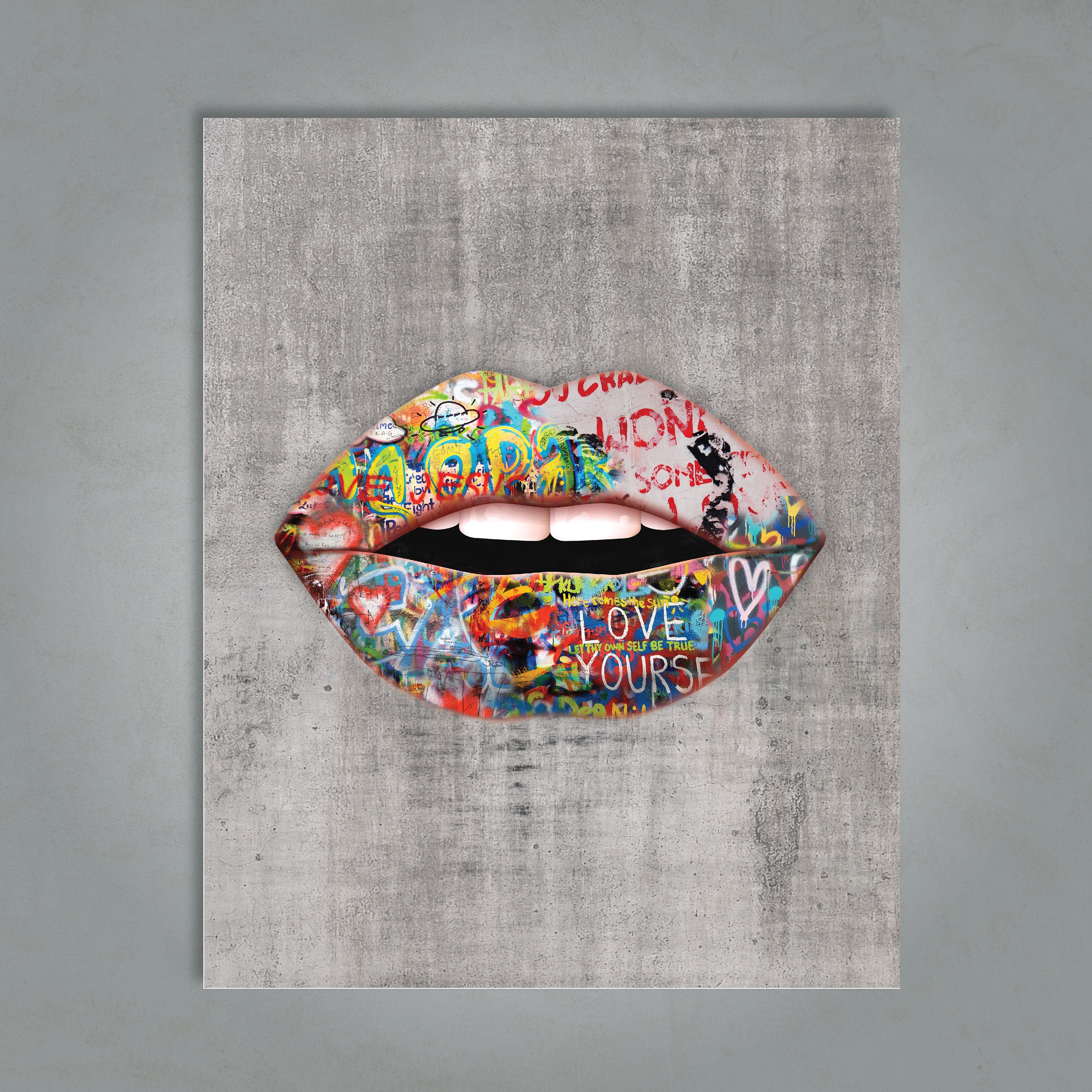 Urban Art graffiti My Lips Contemporary Urban Art - Etsy Canada