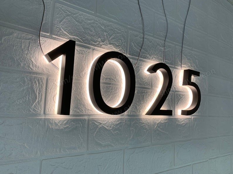 Custom Personalized Room Number Sign Outdoor Lighting House Numbers ...