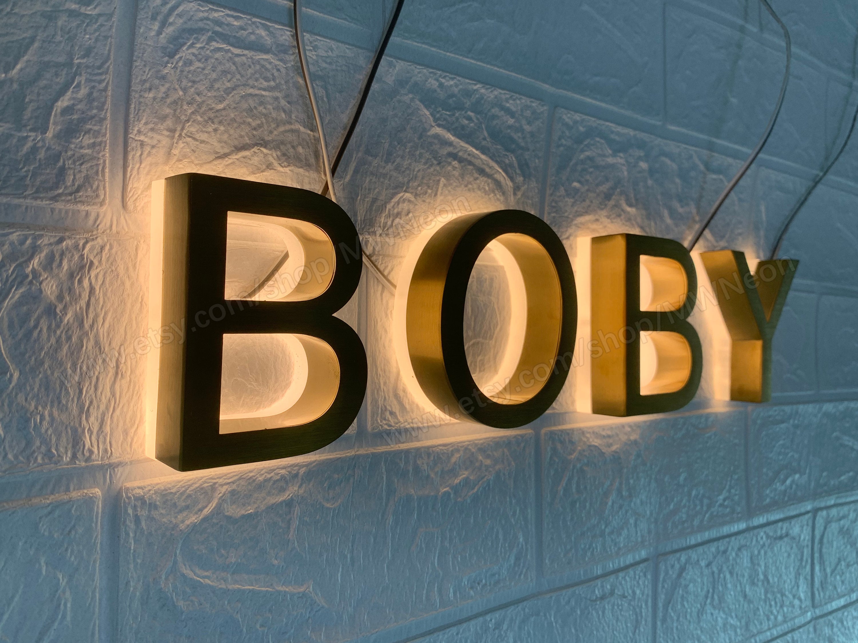 Customized 3D Metal Logo Sign Brushed Stainless Steel Sign Address Sign ...