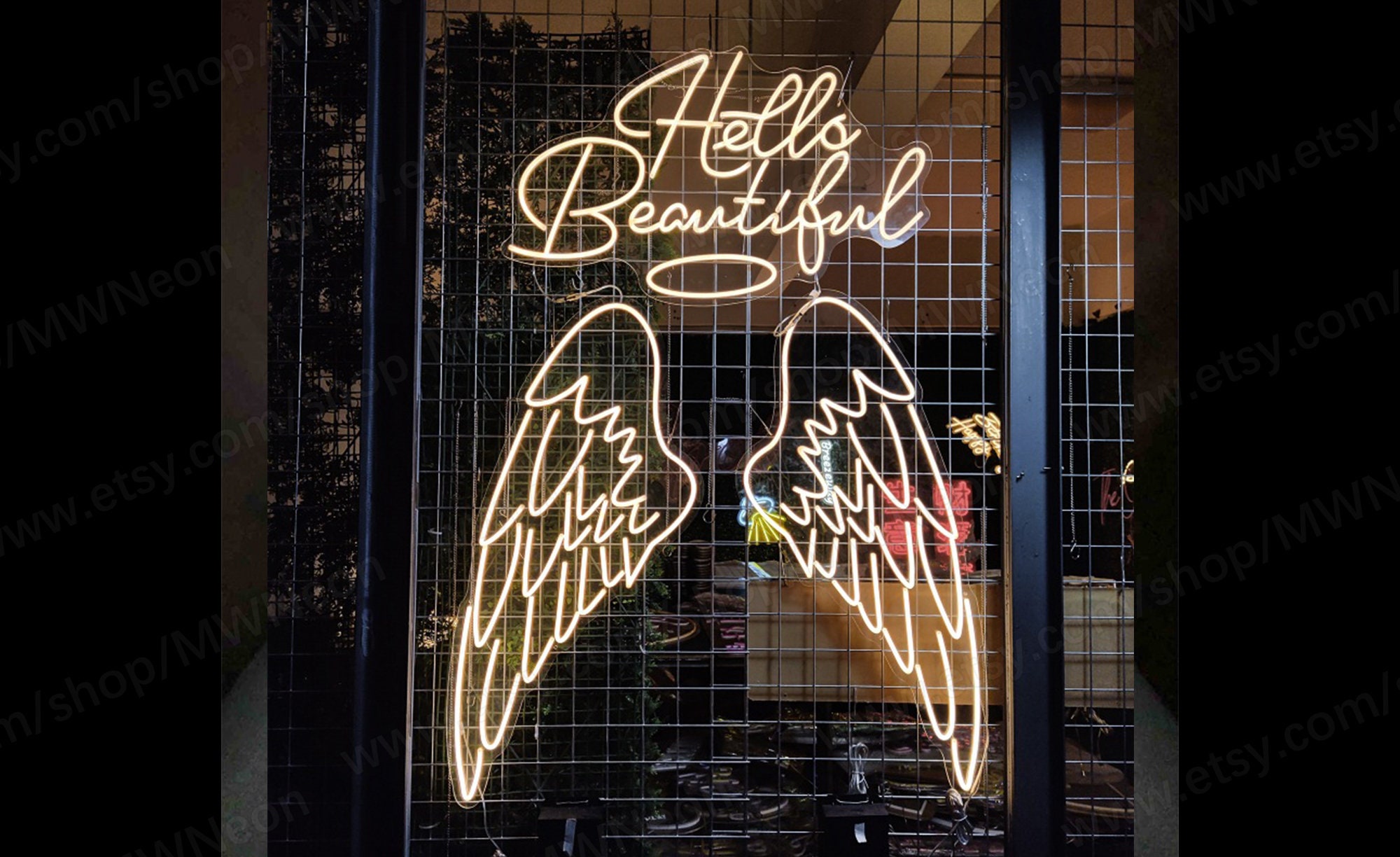 Custom Angel Wings Neon Light Sign, Bar Led Neon Sign, Wings of Angels ...