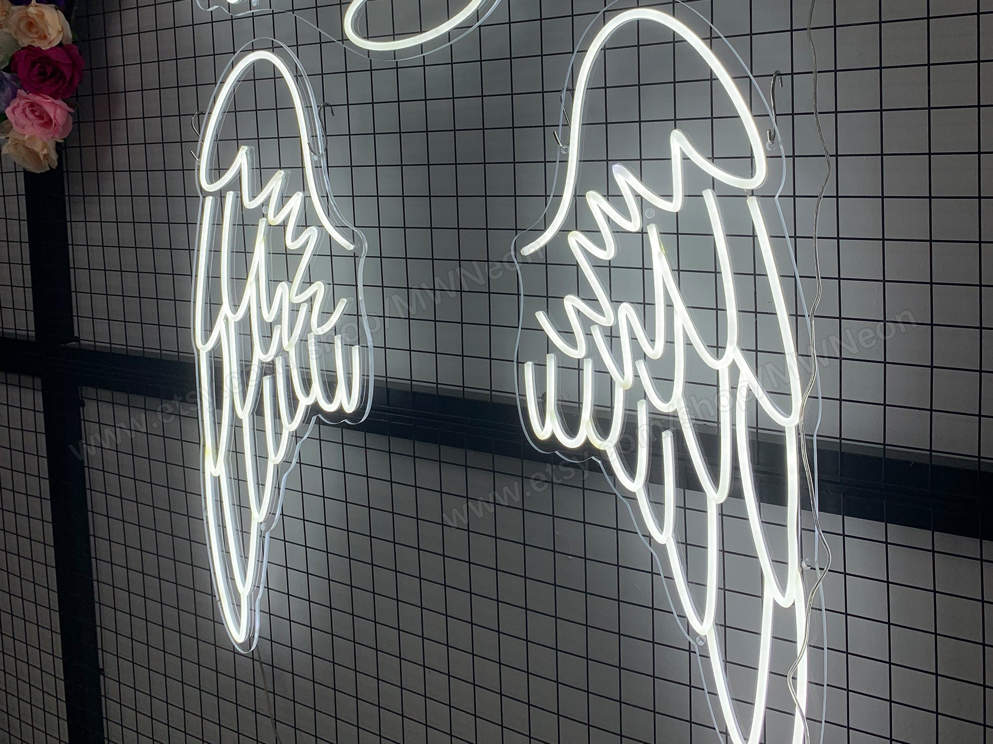 Custom Neon Sign Angel Wings Neon Sign Led Sign Neon Lights | Etsy