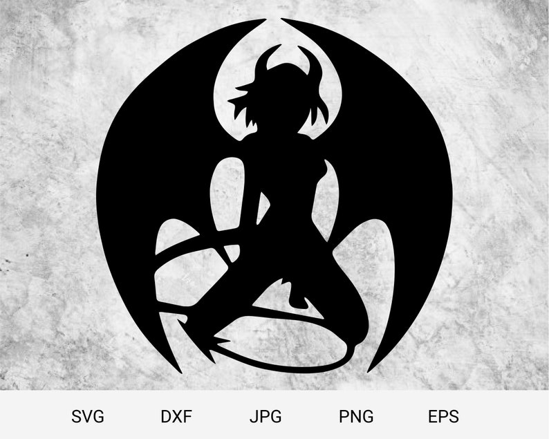 Demon Girl Svg Digital Print for Helloween - Etsy