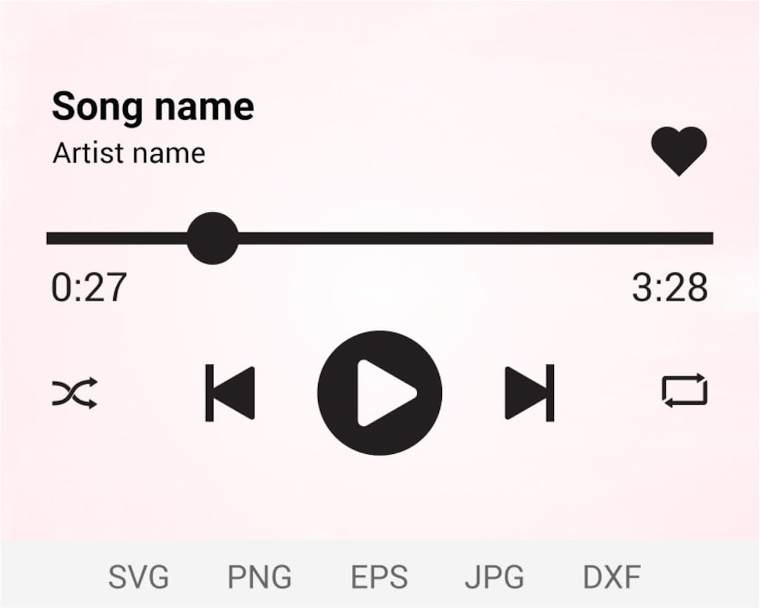 Audio Control Buttons Svg, Music Player Svg, Spotify Song Buttons Cut ...