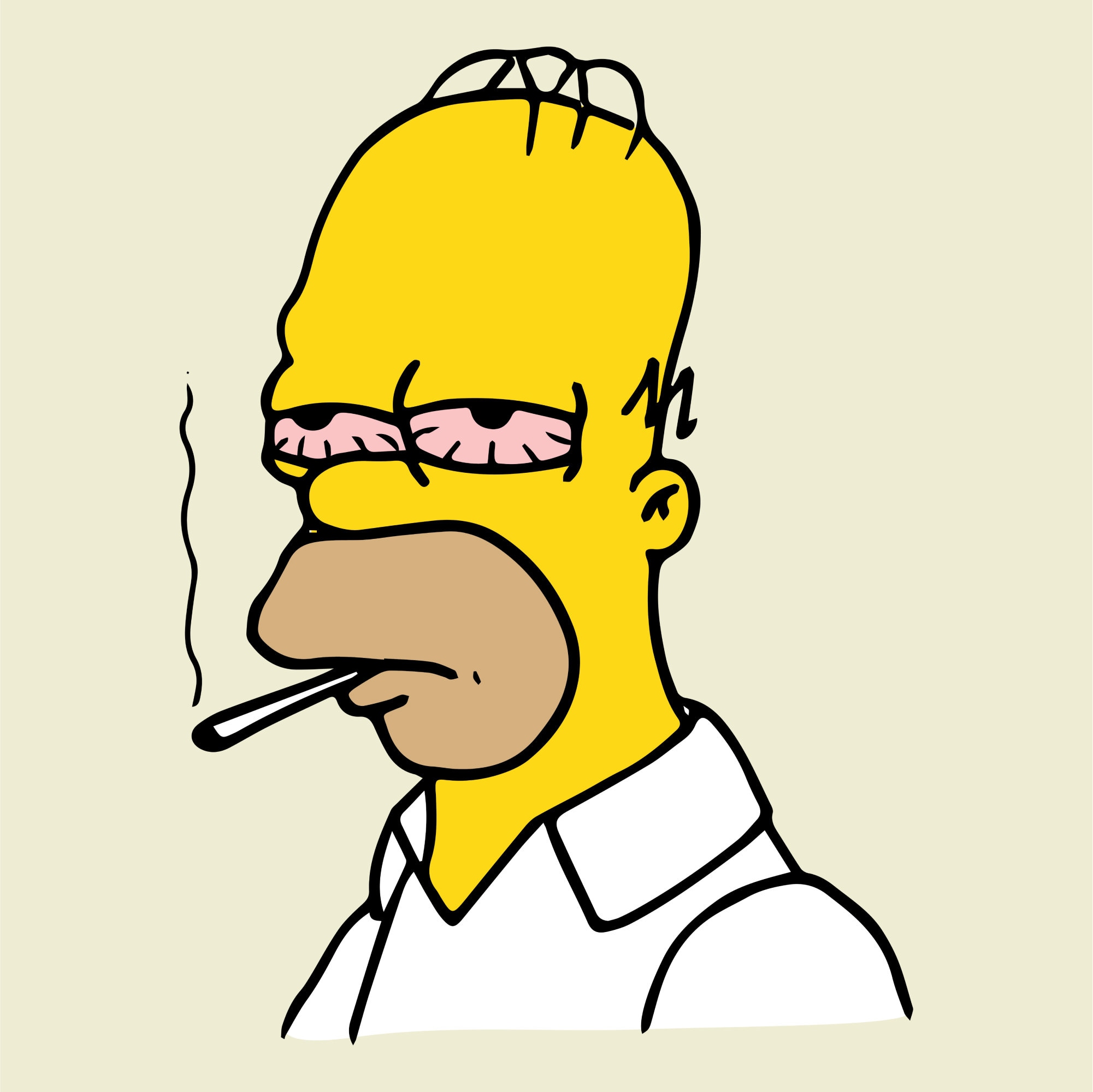 Homer Simpson smoking marijuana svg for t-shirt funny print | Etsy