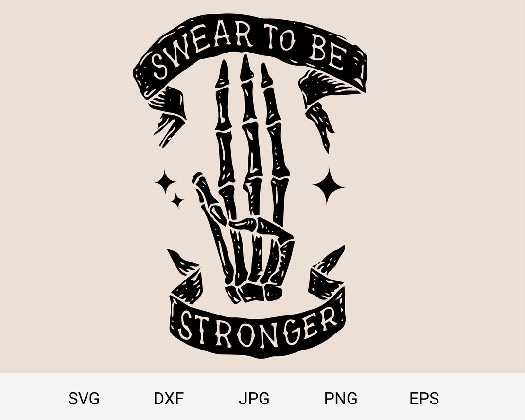 Skeleton Magic Hand Swear to Be Stronger Svg Print for T Shirt - Etsy
