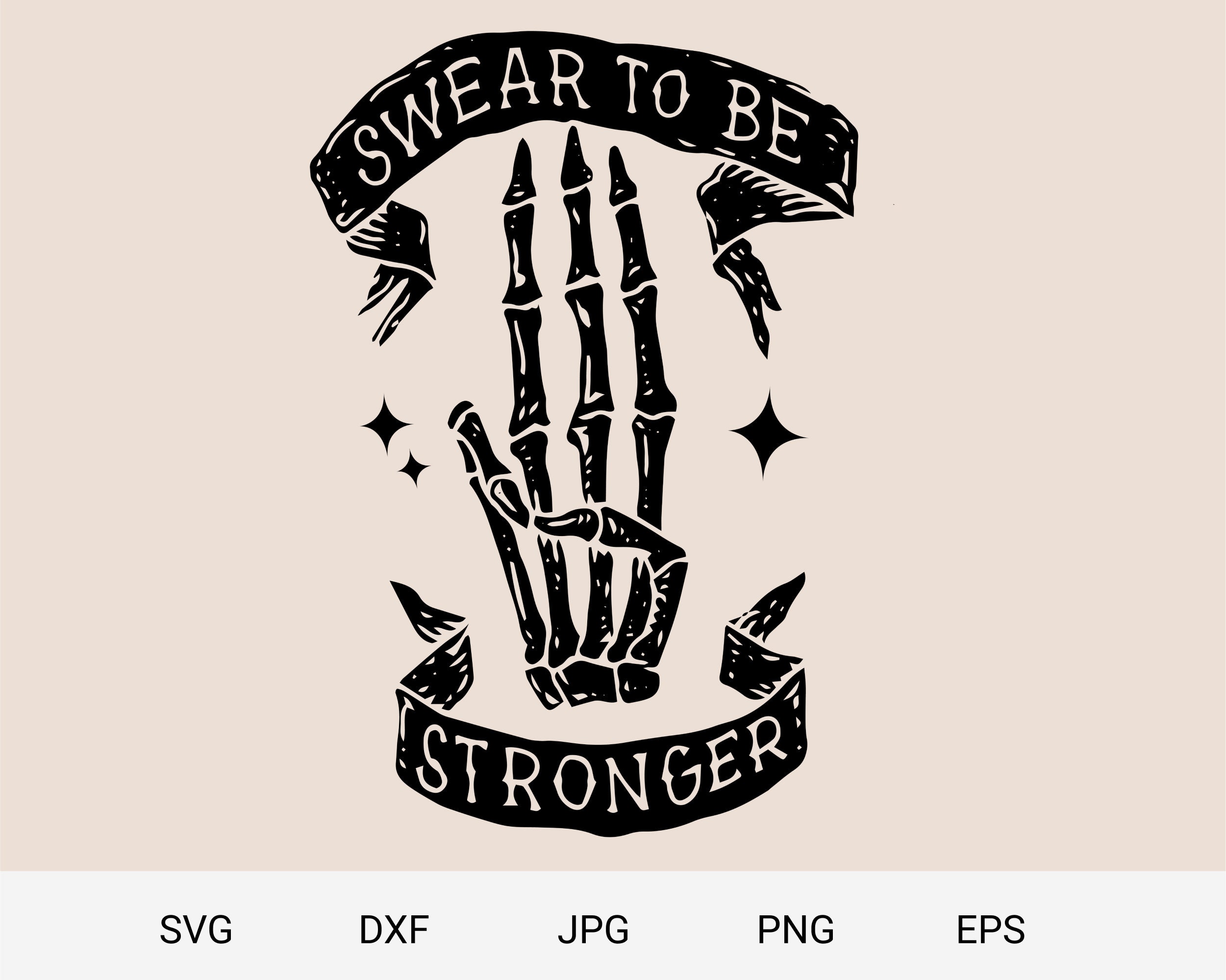 Skeleton Magic Hand Swear to Be Stronger Svg Print for T Shirt | Etsy