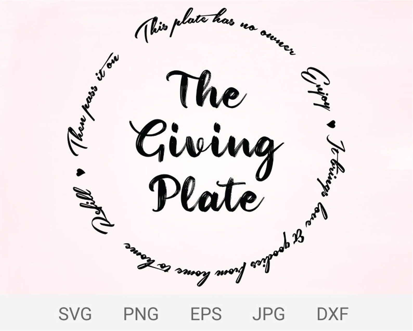 The Giving Plate Svg Giving Plate Svg Sharing Plate Svg - Etsy