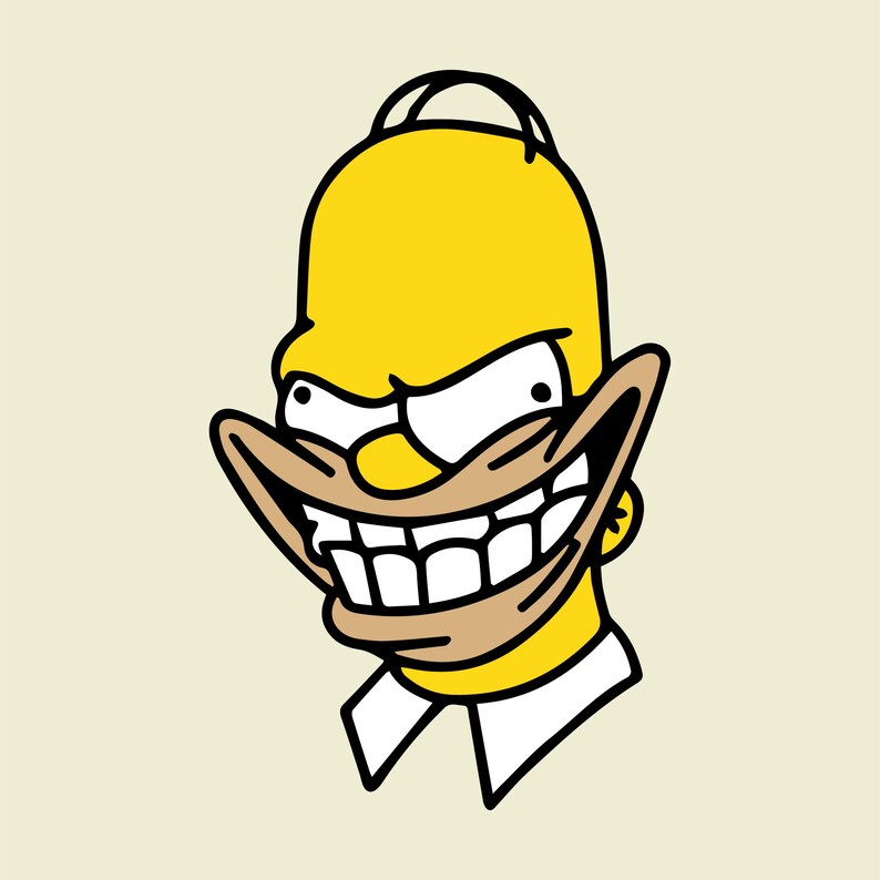 Homer Simpson horror face svg print for t-shirt horror for | Etsy