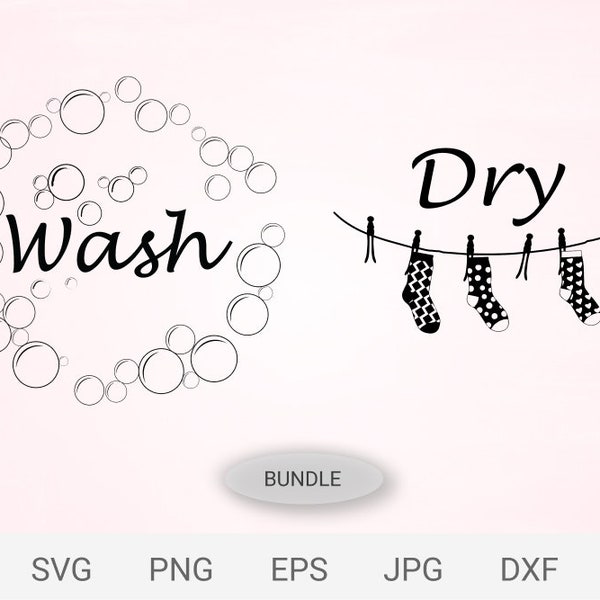 Laundry Wash and Dry Svg - Etsy