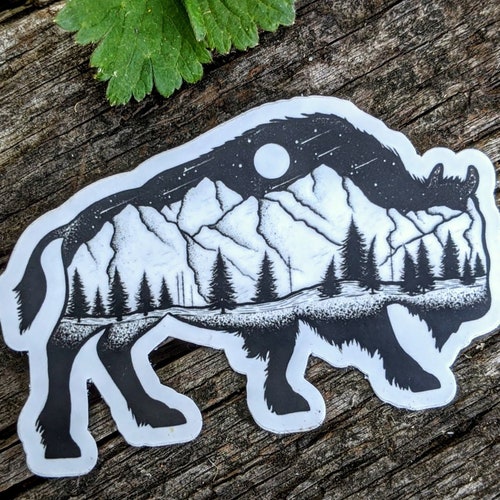Buffalo Sticker Bison Sticker Boho Nursery Buffalo | Etsy