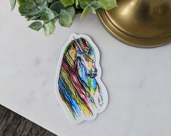 VS073 Cottagecore Unicorn Vinyl Sticker / 70s Aesthetic - Etsy