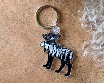 Moose Shaped Keychain With Bottle Opener Anodized Aluminum - Etsy