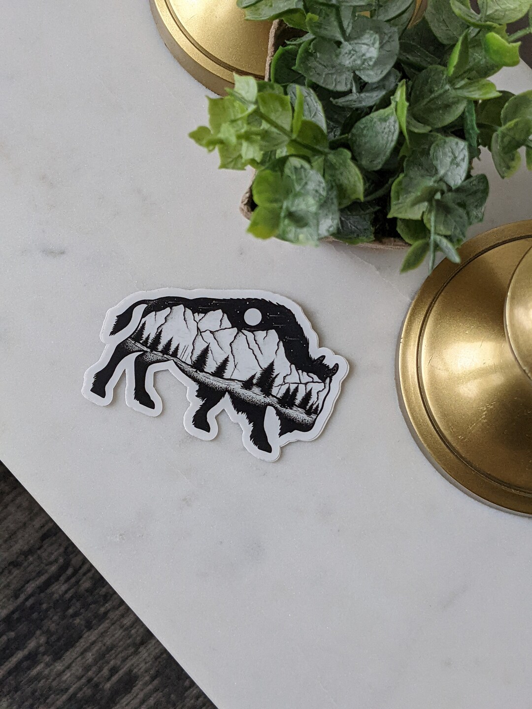 Bison Vinyl Sticker - Etsy
