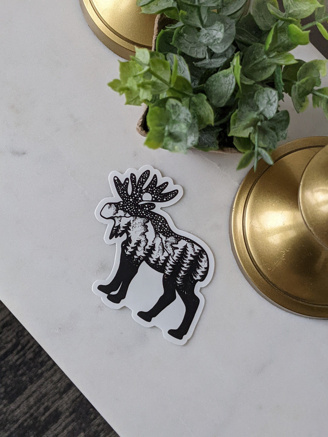 Moose Vinyl Sticker - Etsy